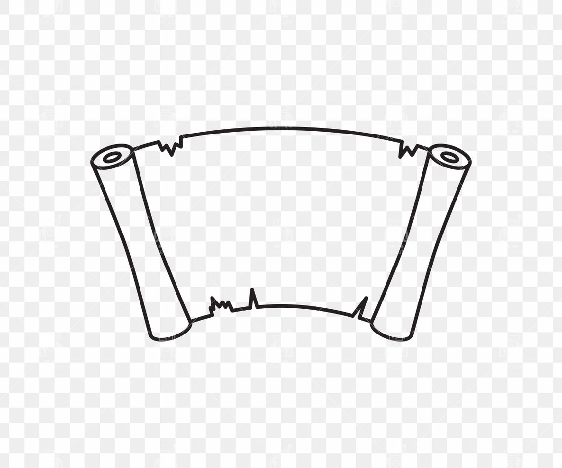 Paper Scroll Svg, Blank Paper Scroll Line Svg, Paper Banner Parchment ...