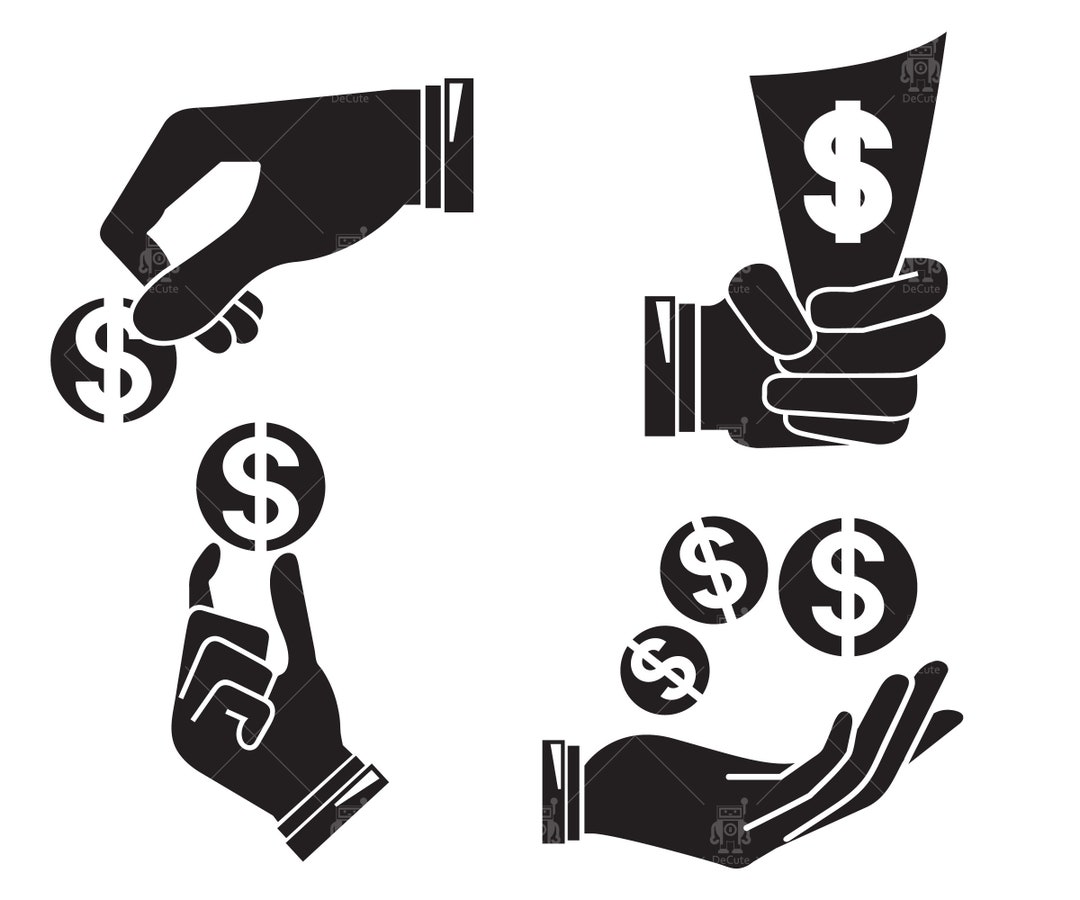 Hand Holding Money Svg, Hand Dollar Coin, Hand Hold Money Bank, Payout ...