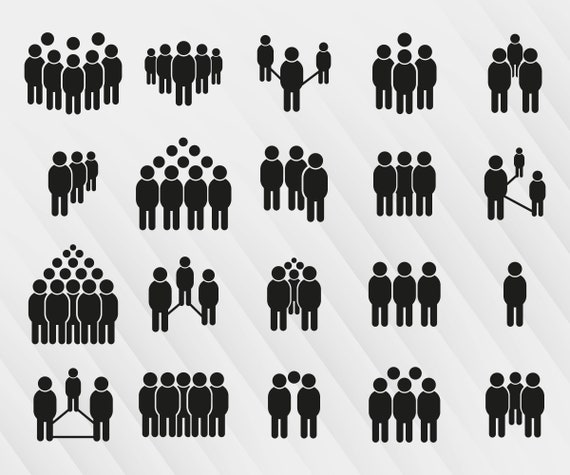 People Group People Teamwork People Stick Figure Group and | Etsy
