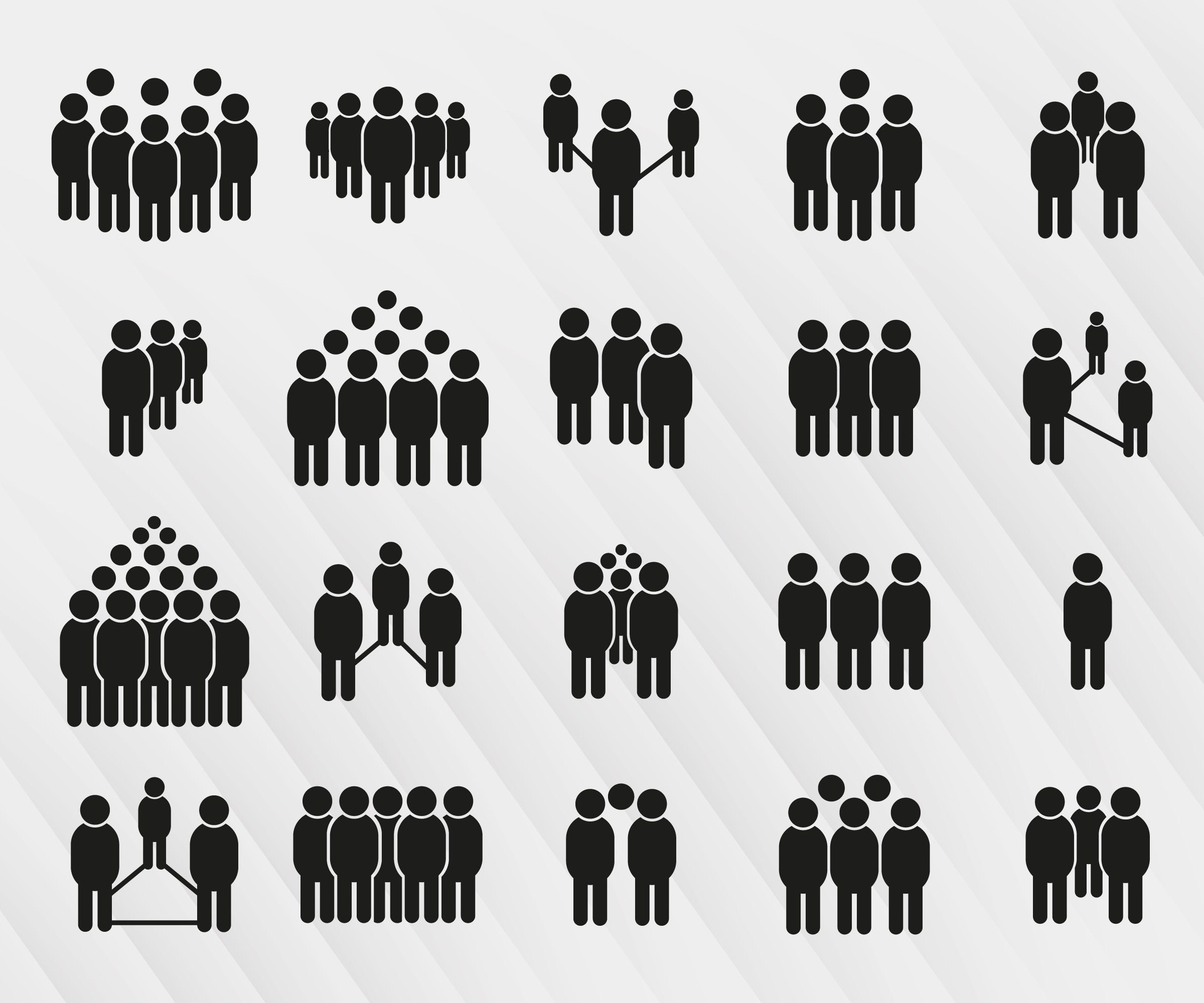 People Group, People Teamwork, People Stick Figure Group and Gathering ...