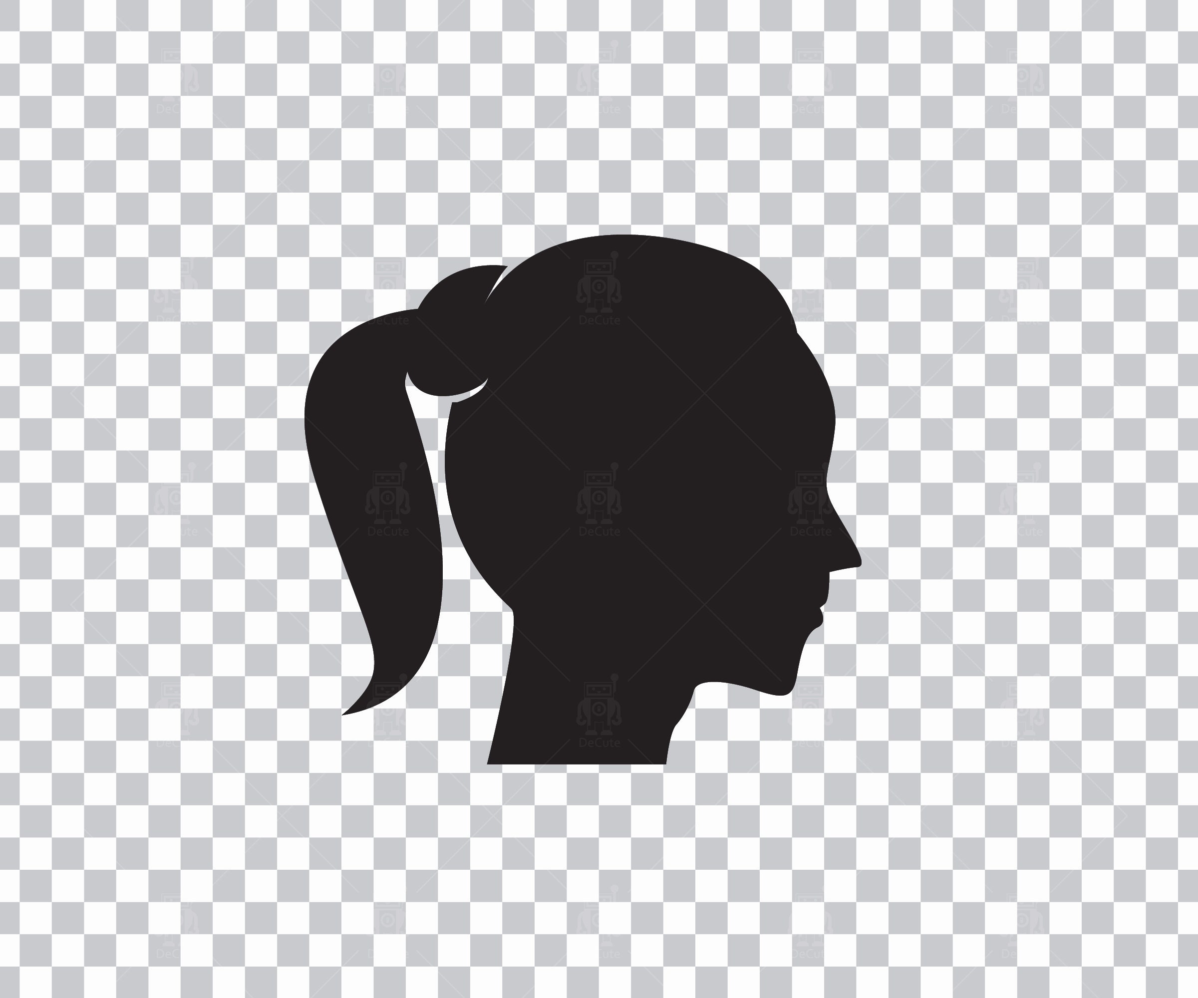 People Head Silhouette Clipart: Avatar Profile Vector Graphics (digital ...