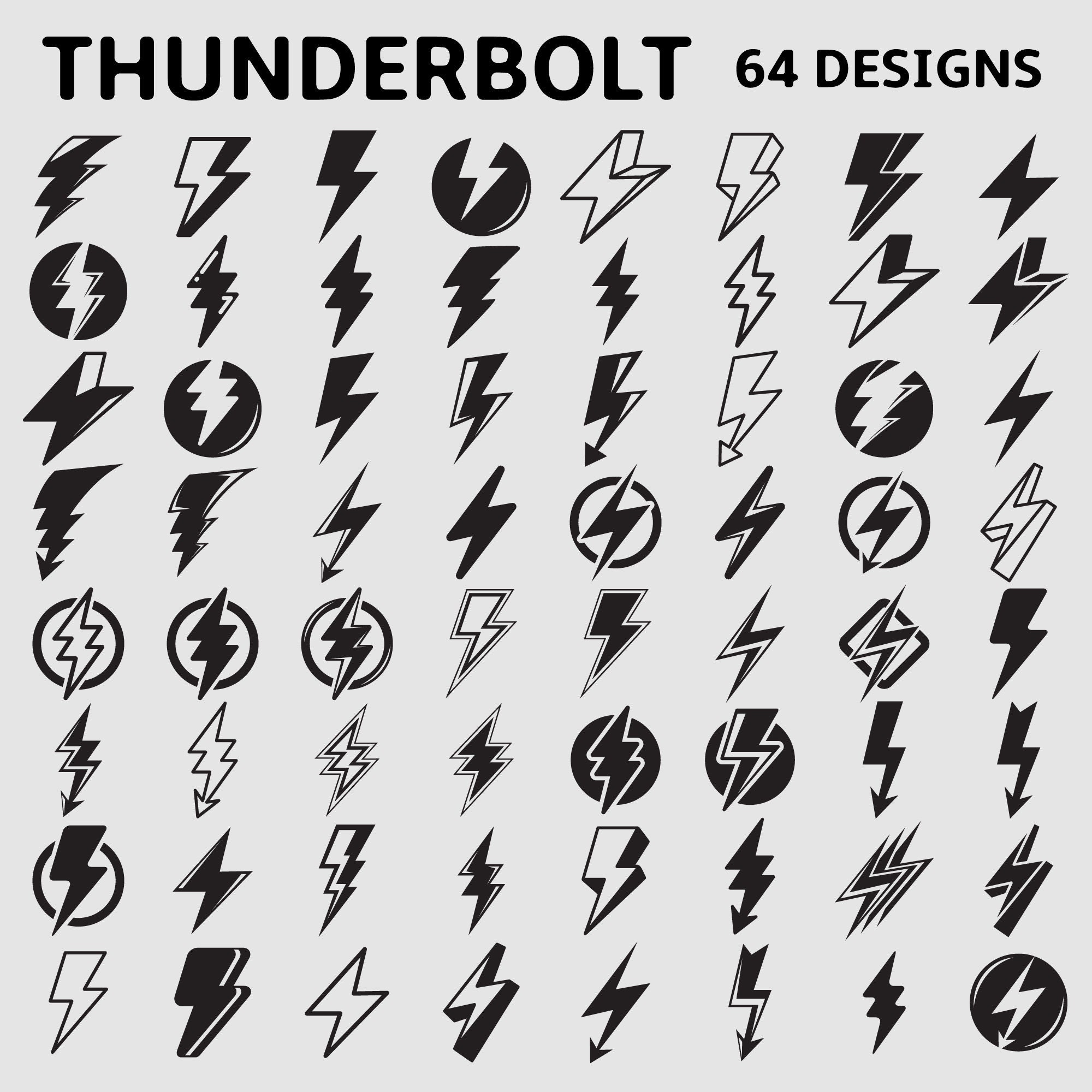 Bolt/ Thunderbolt Symbol/ Bolt Clip Arts/ Thunderbolt Svg/ Thunderbolt ...