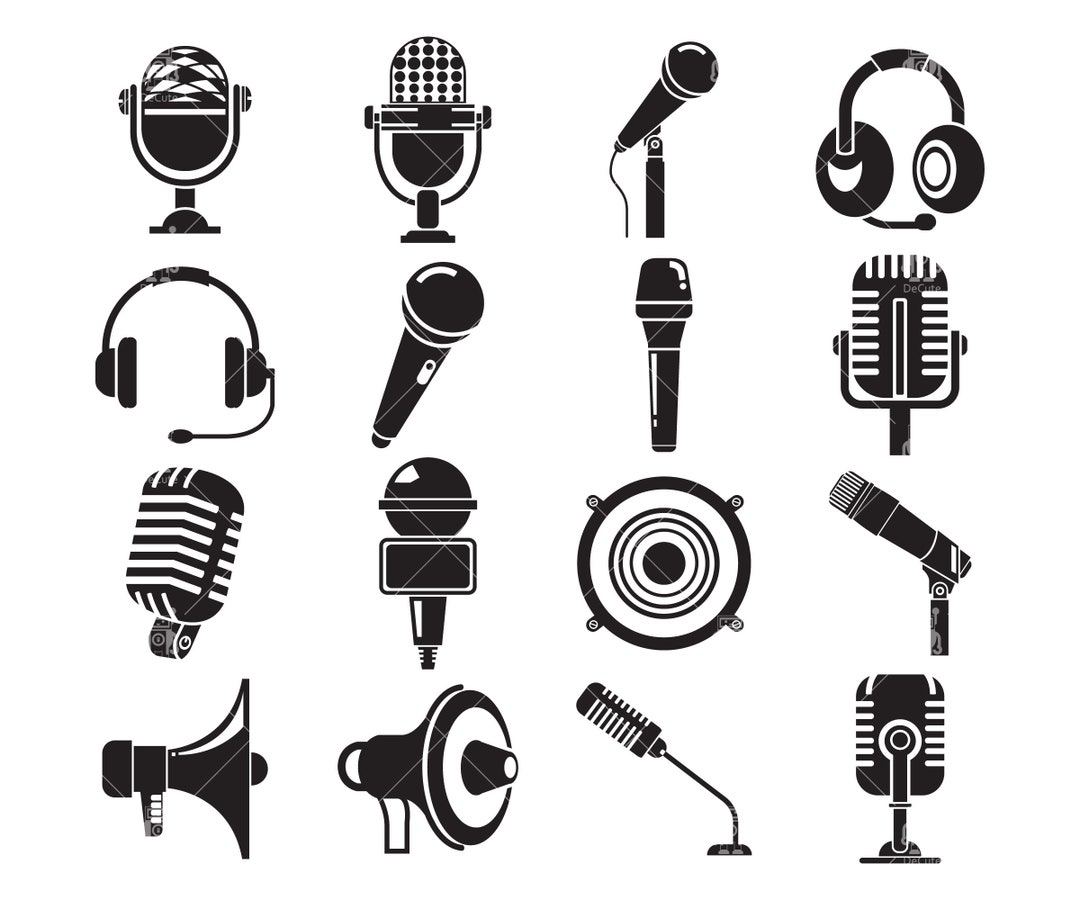 Microphone, Mic Svg, Loudspeaker, Headset, Megaphone, Retro and Vintage ...