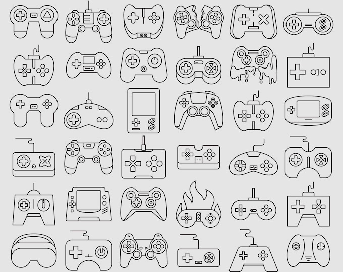 Game Svg Video Game Icons Gamepad Joystick Svg Video Game - Etsy