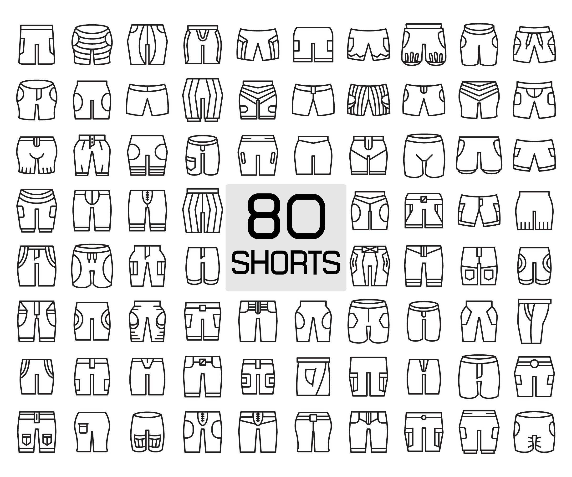 Shorts Svg, Shorts Icons, Shorts Vector, Short Pants, Summer Wear and ...