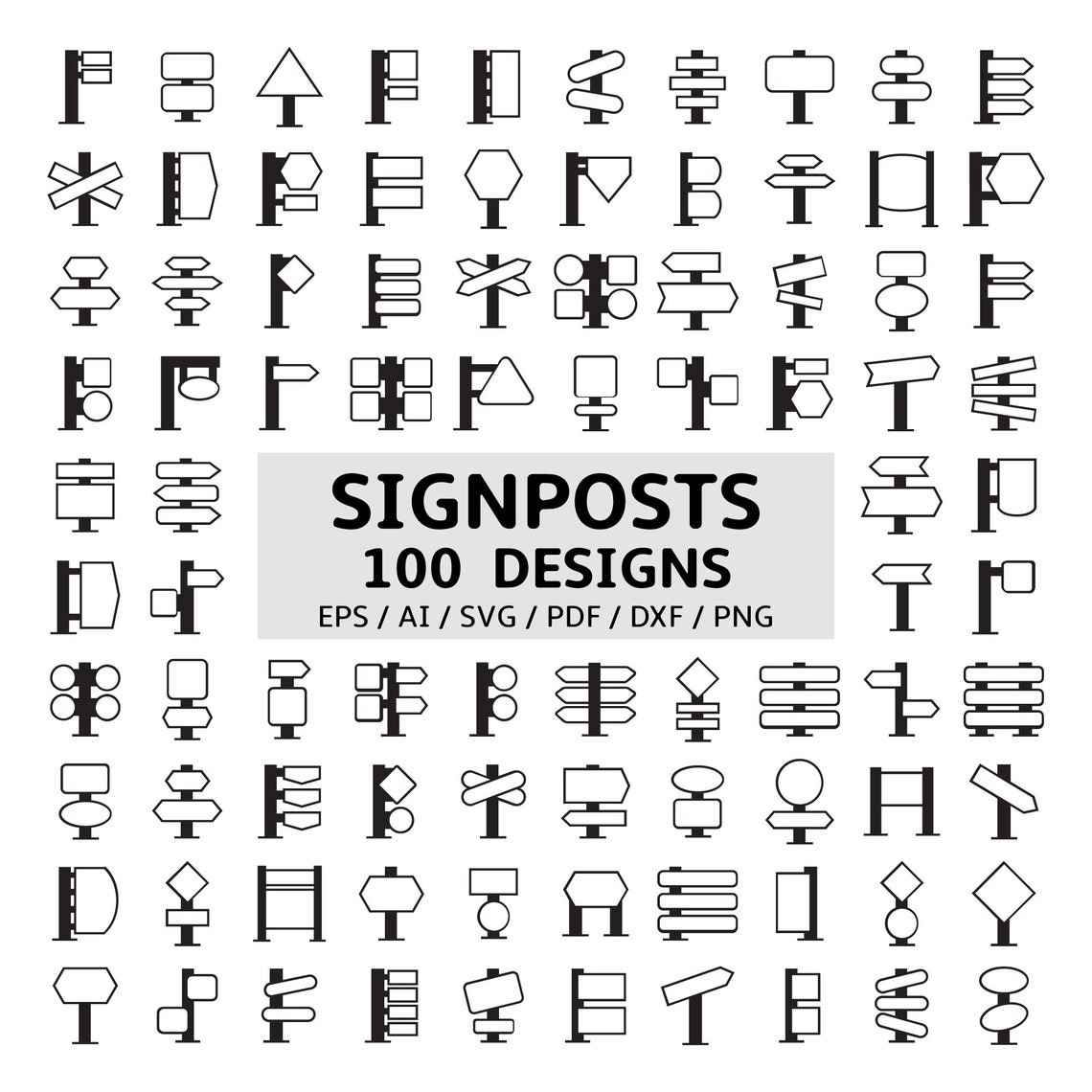 Signpost, Signage, Billboard, Signboard and Road Sign Clip Arts Svg ...