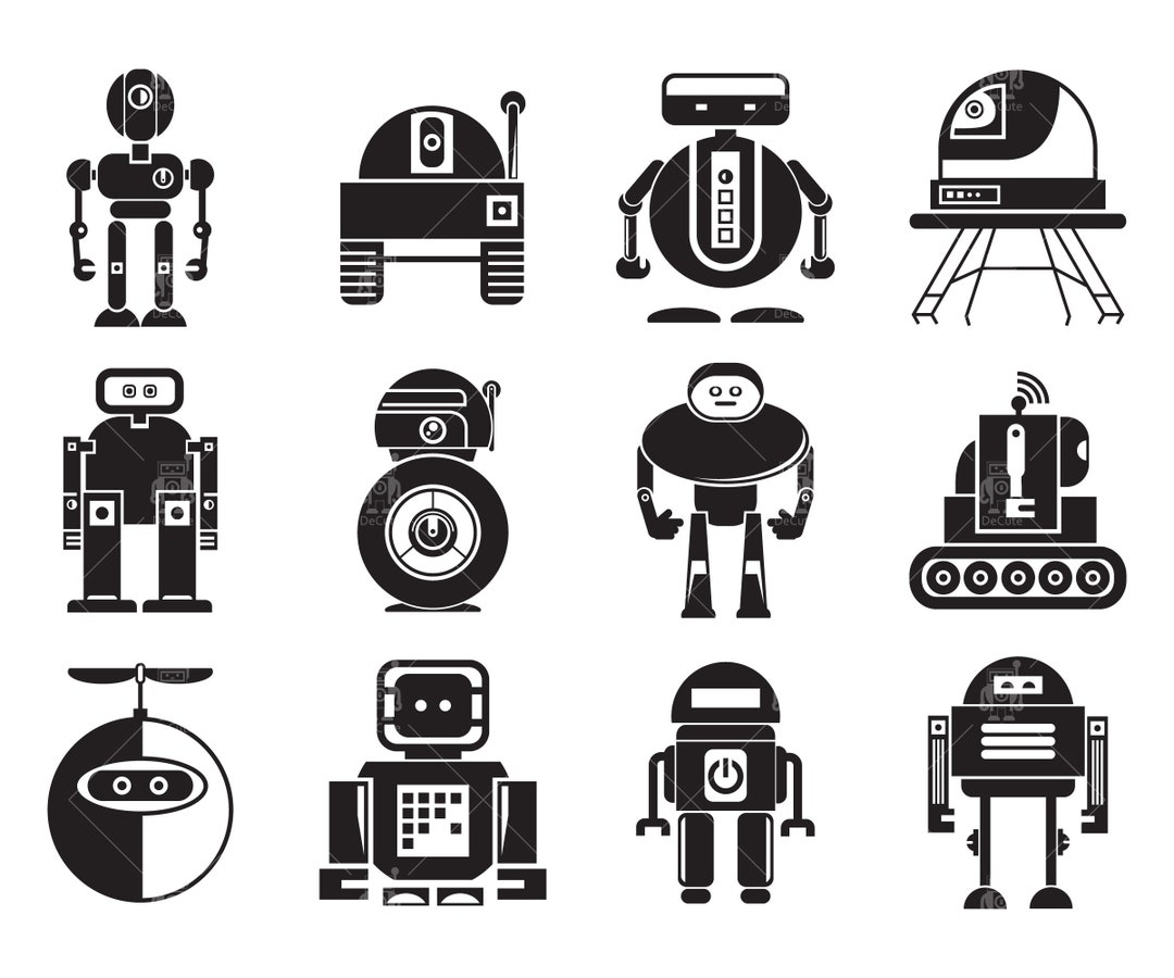 Space Robot Svg, Robot Character Svg, Robot Icon, Humanoid, Droid Svg ...