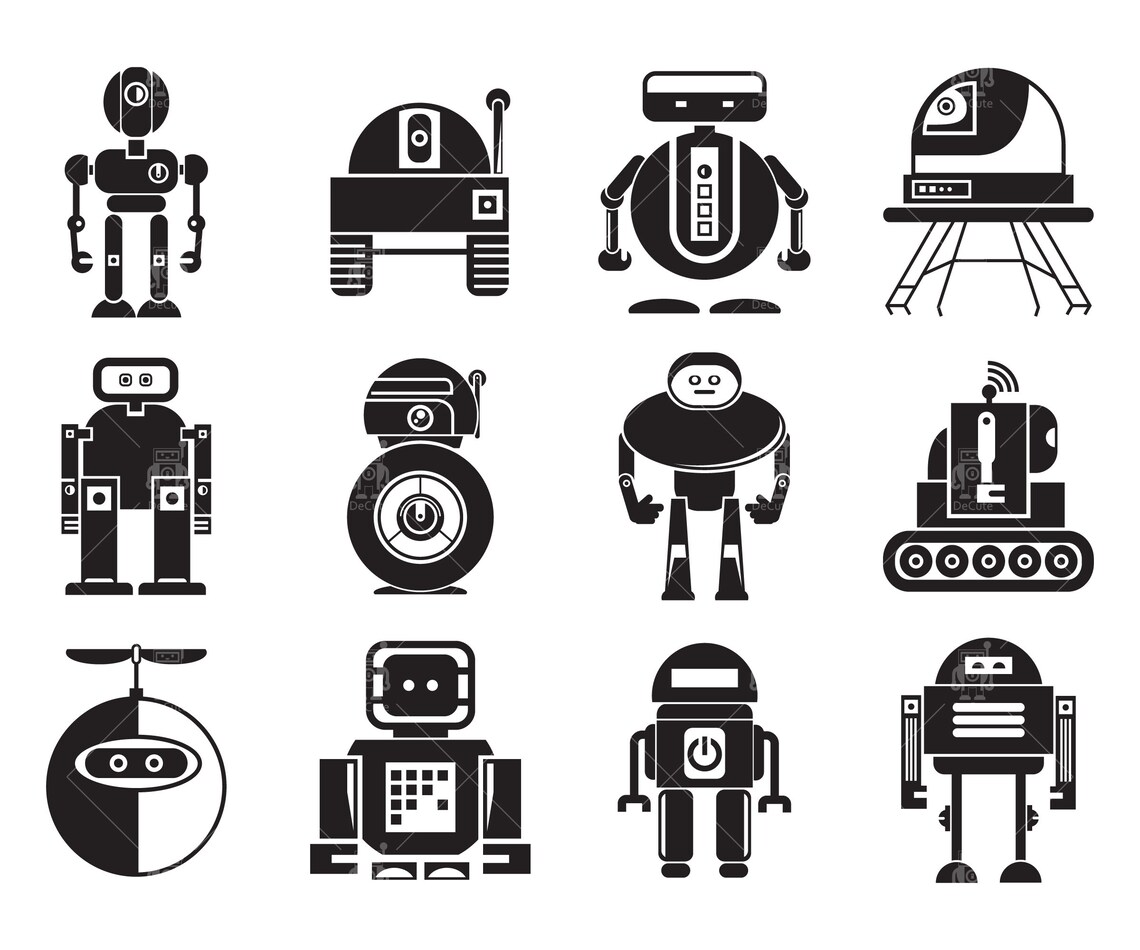 Space Robot Svg, Robot Character Svg, Robot Icon, Humanoid, Droid Svg ...