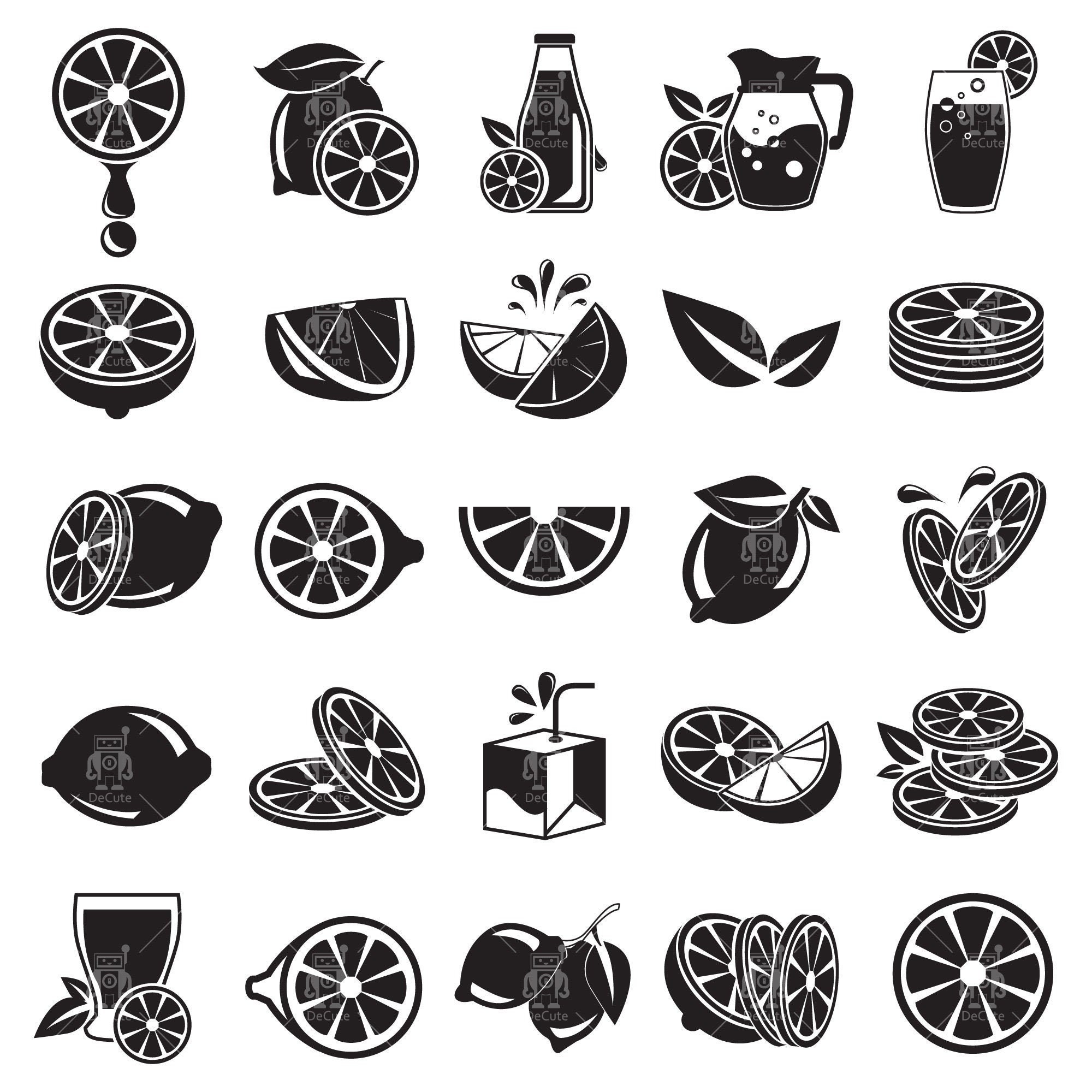 Lemon Lemon svg Orange cliparts Orange svg Citrus and Lime | Etsy