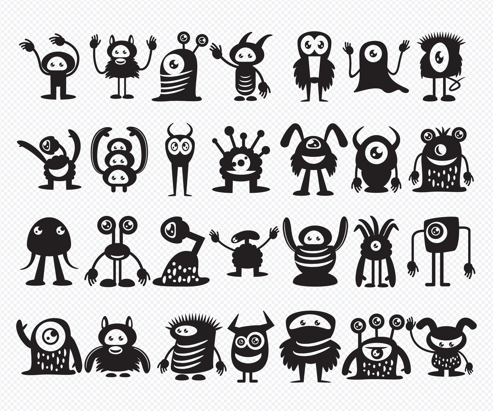 Monster Svg/ Funny and Cute Monster Cartoon Character/ Monster Mascot ...