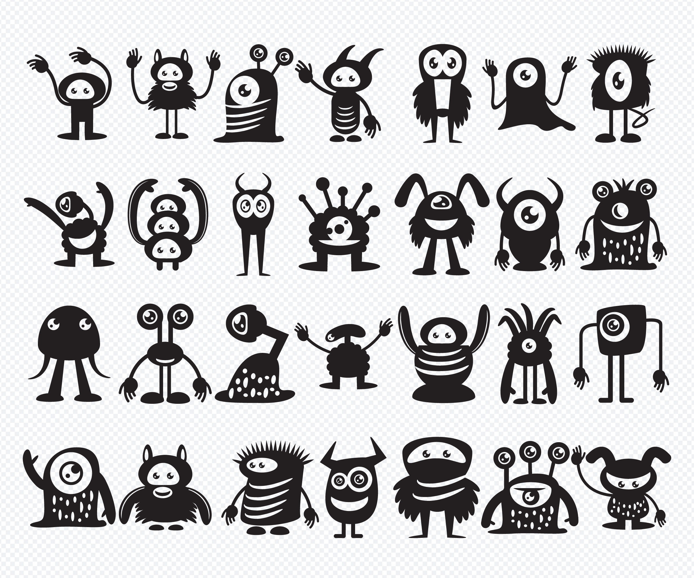 Monster Svg/ Funny and Cute Monster Cartoon Character/ Monster Mascot ...