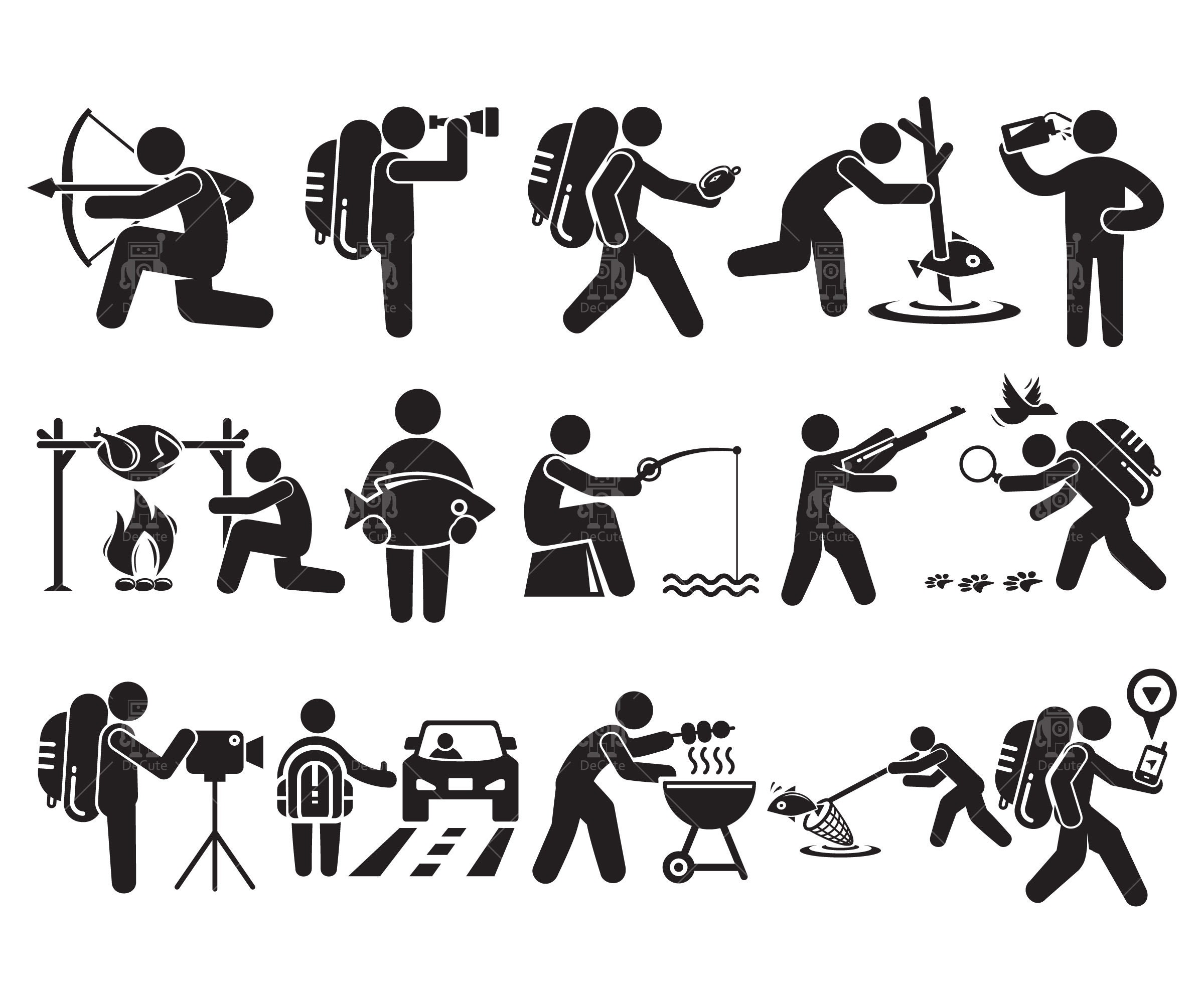 Camping Svg, Trekking, Fishing, Hiking, Campfire Outdoor Adventure ...