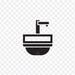 Basin Sink and Washbowl Icon Clip Arts Digital Download Vector Files ...