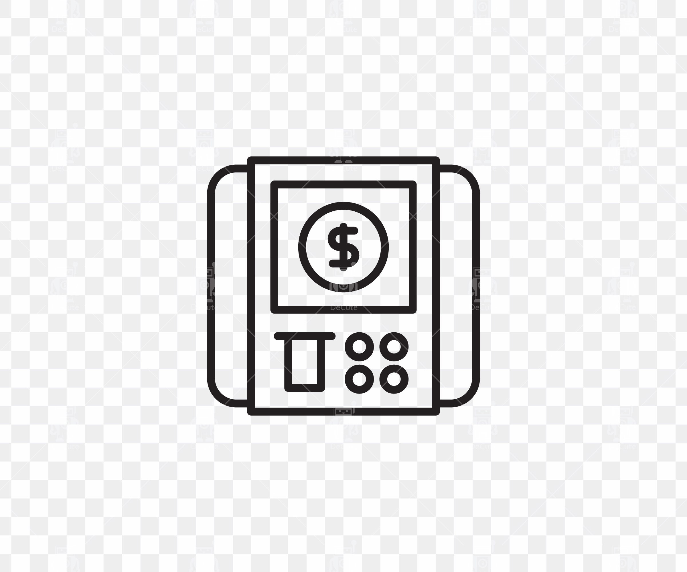 ATM Svg, Money Machine Svg, Transaction, Payout Svg, Finance, Banking ...