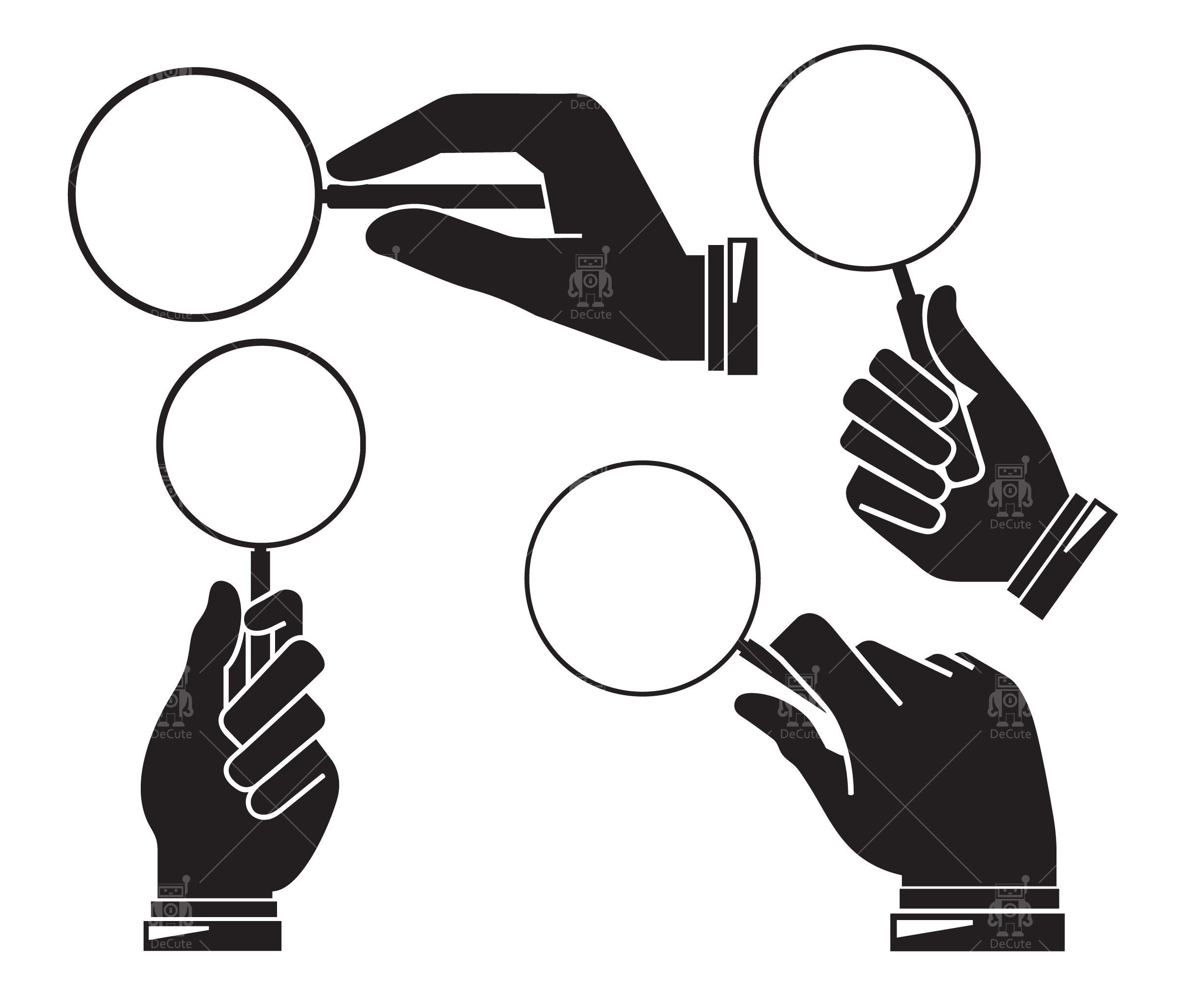 Hand holding magnifier svg magnifier glass svg scrutiny svg | Etsy