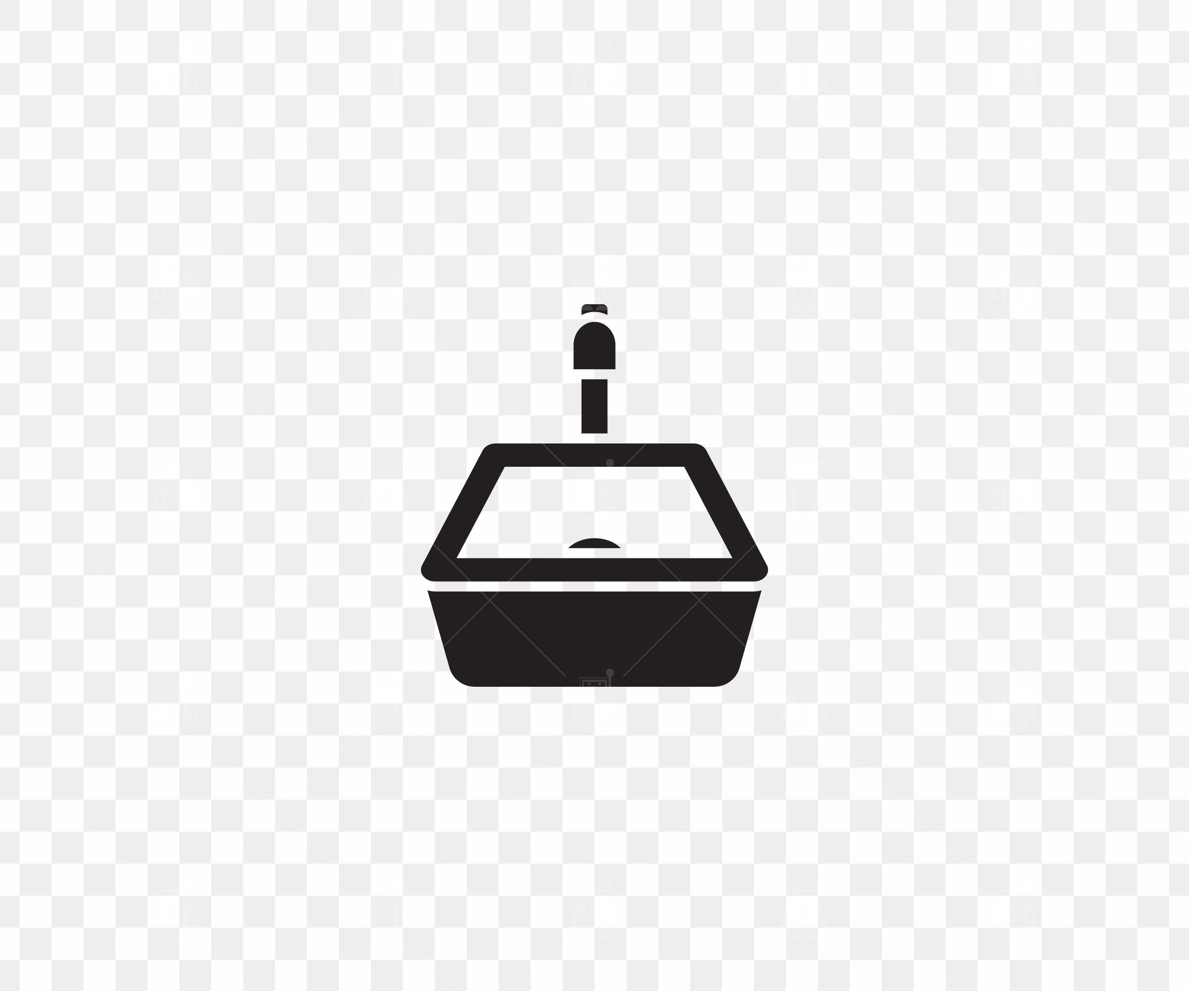 Basin Sink and Washbowl Icon Clip Arts Digital Download Vector Files ...