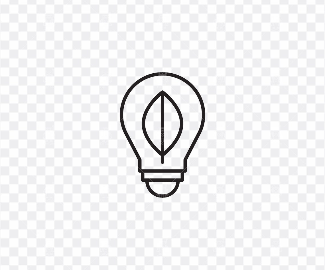 Bombilla svg, icono de línea de lámpara svg, lámpara fluorescente svg ...