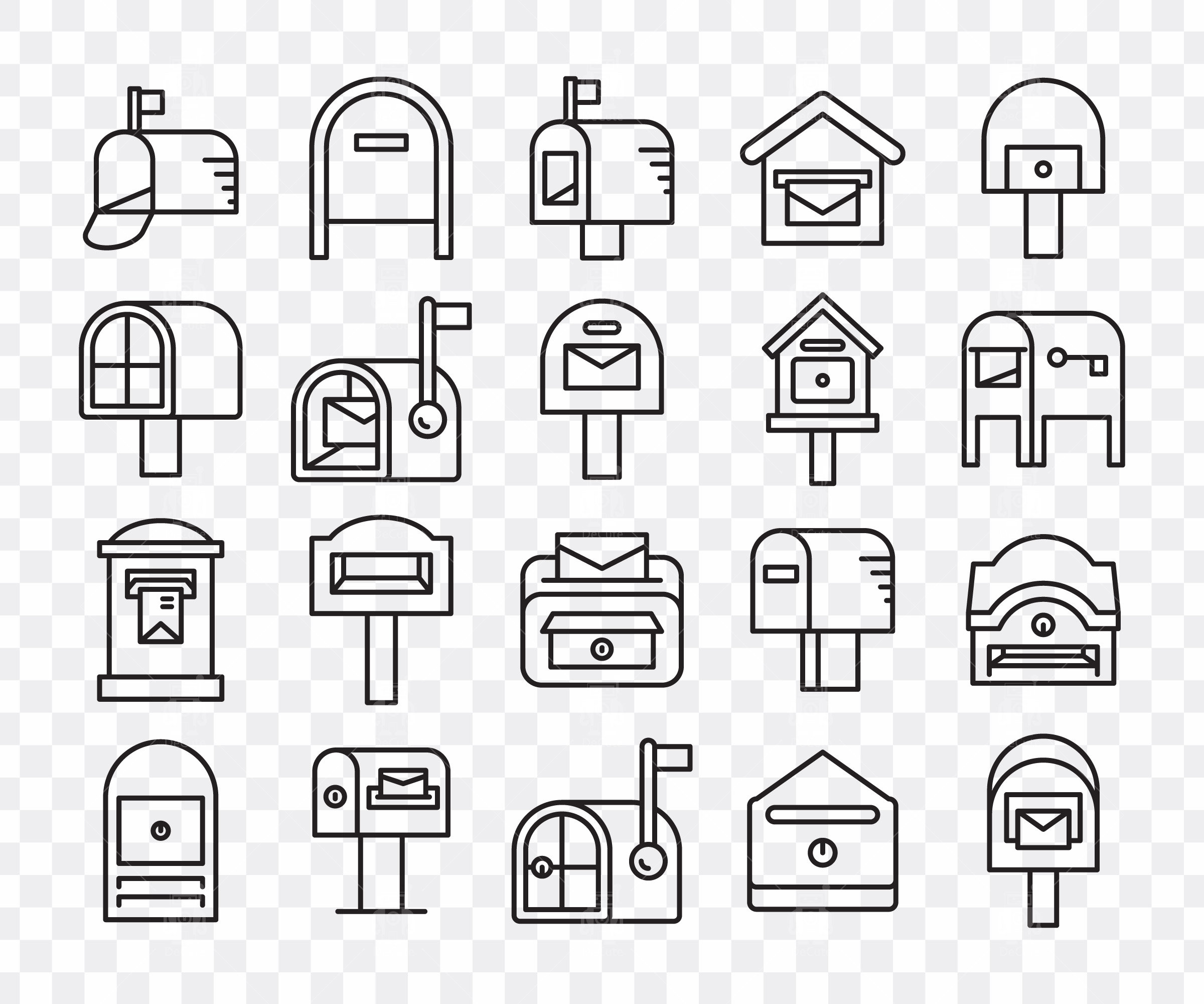 Mailbox Icons Svg, Letterbox Svg, Postbox, Mail, Newsletter, Email and ...