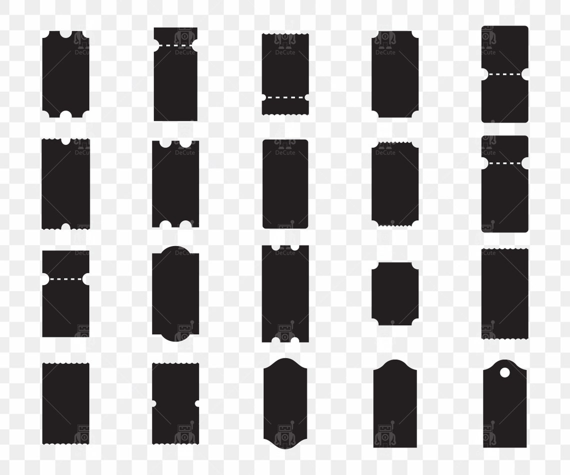 Ticket Template, Ticket Svg, Coupon Svg, Blank Ticket Svg, Event Ticket ...