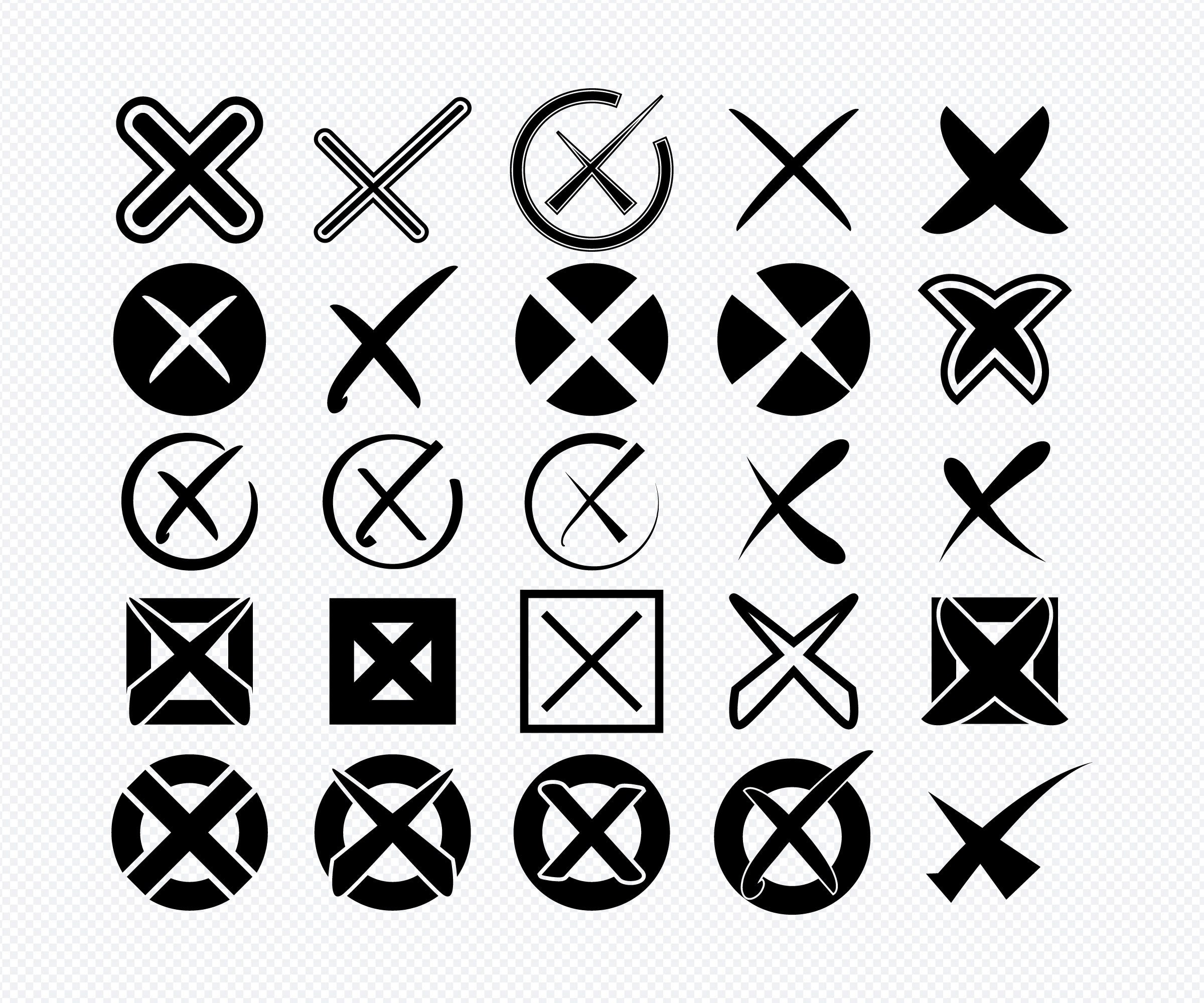 X Mark Icon, X Svg, X Letter, Cross Mark, Cross Sign, Wrong Mark, Check ...