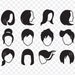 Woman Hairstyle SVG, Beautiful Woman Hair Stylist Clipart, Female Hair ...