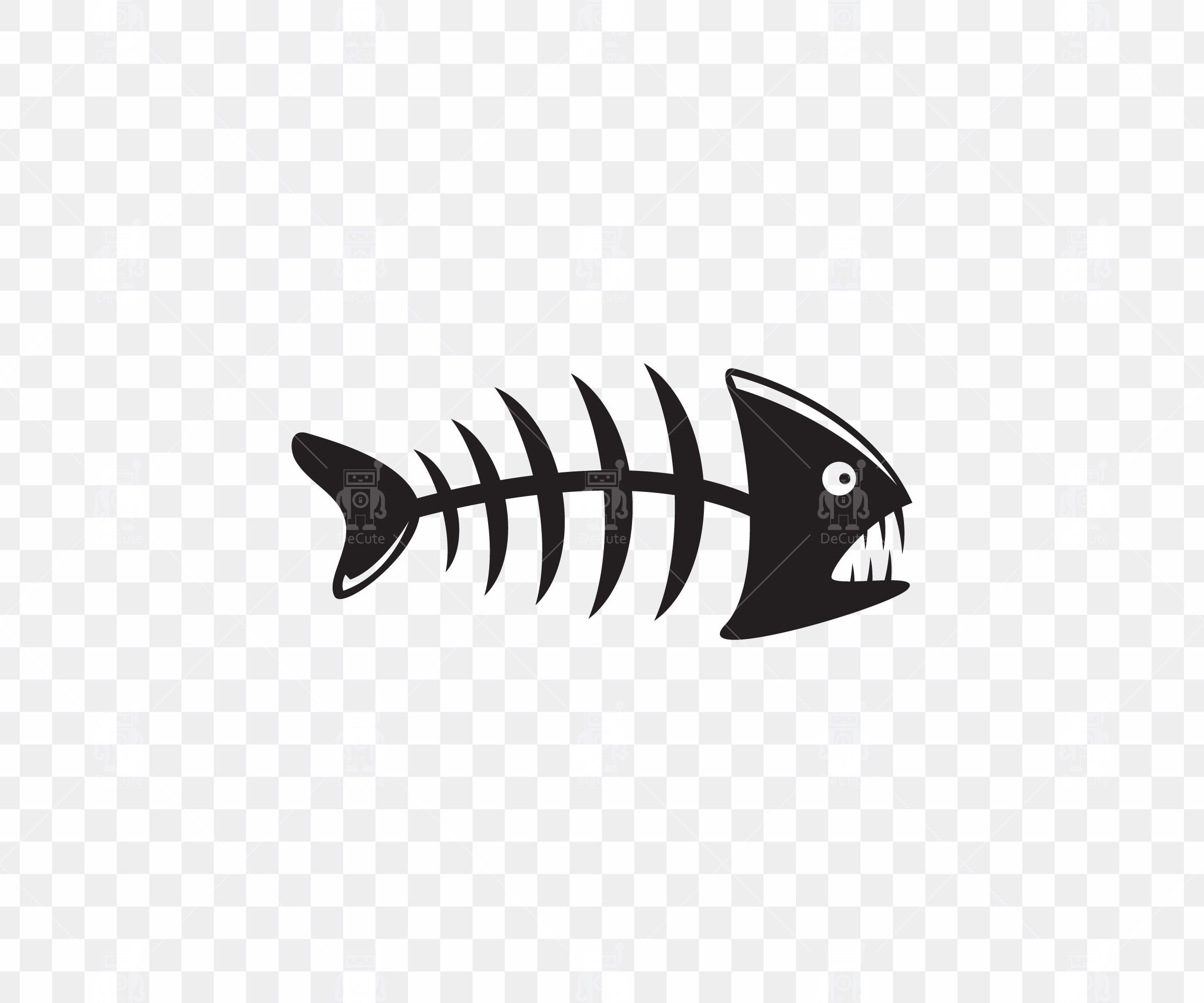 Fish Bone Svg, Fish Bone Icons, Salmon Tuna Bone, Fish Skeleton Svg ...