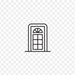 Door Line Icons, House Door, Arch Door, Door Panel, Open Door, Exterior ...