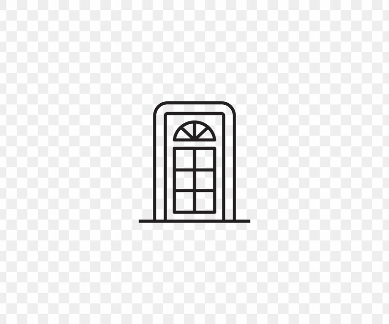 Door Line Icons, House Door, Arch Door, Door Panel, Open Door, Exterior ...