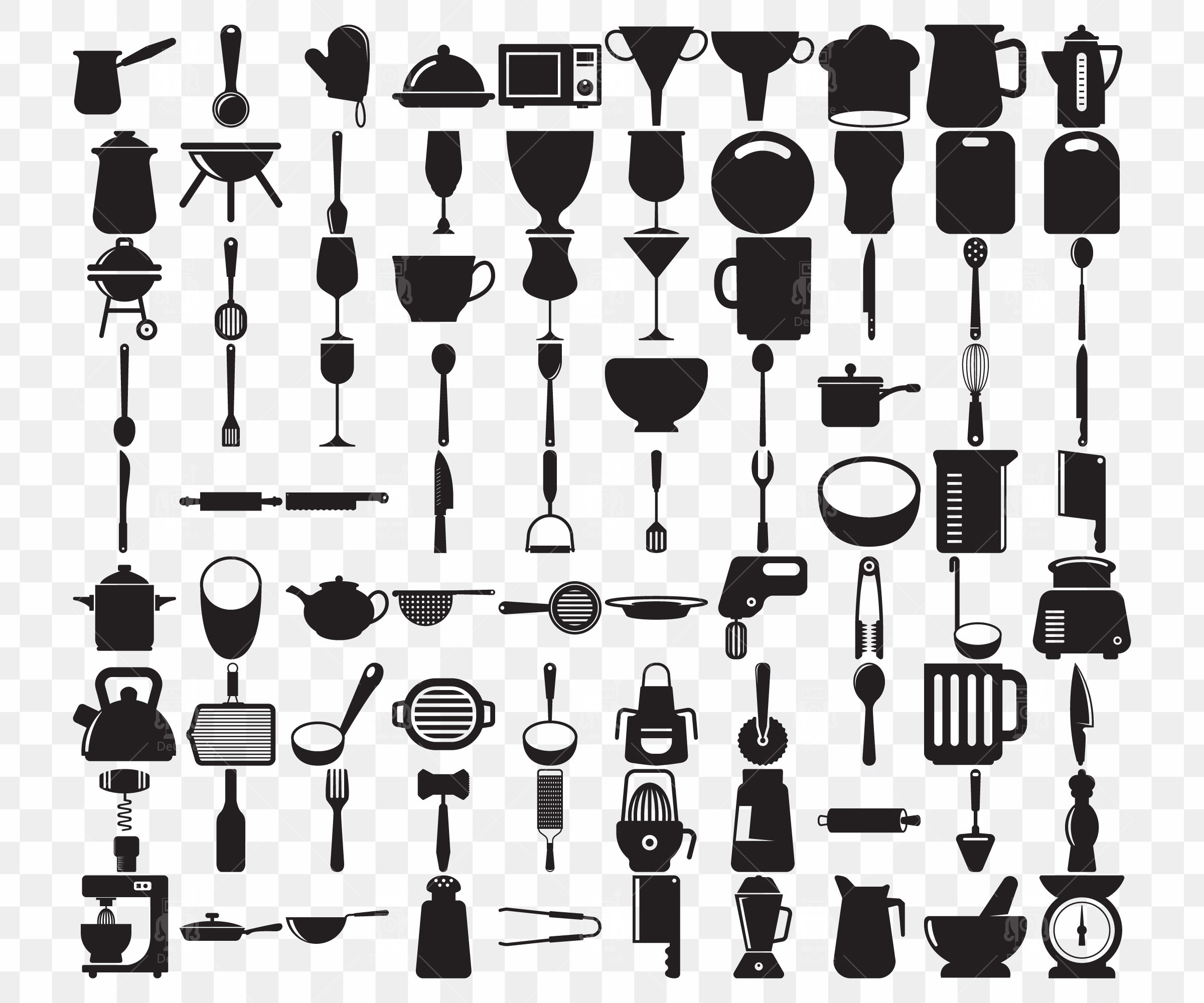 Kitchenware Svg, Utensils Svg, Cutlery, Crockery, Cooking Pot Svg ...