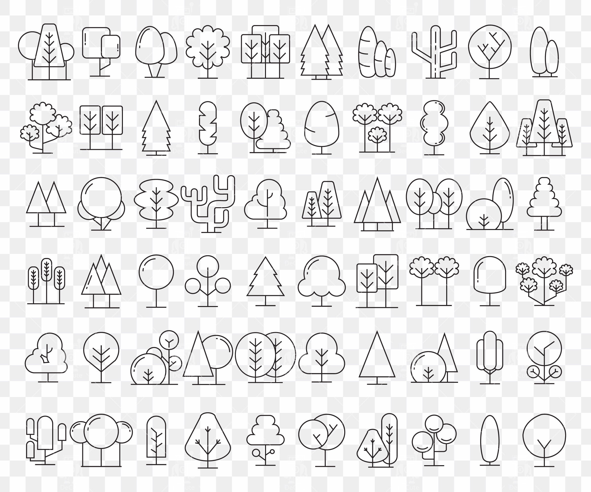 Tree tree svg tree icons plant garden garden svg pine | Etsy