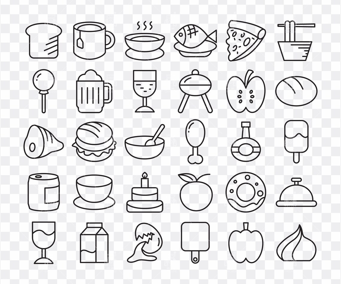 Food Svg, Restaurant Menu Icons, Fastfood Svg, Desserts, Meal, Soup ...