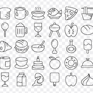Food Svg, Restaurant Menu Icons, Fastfood Svg, Desserts, Meal, Soup ...