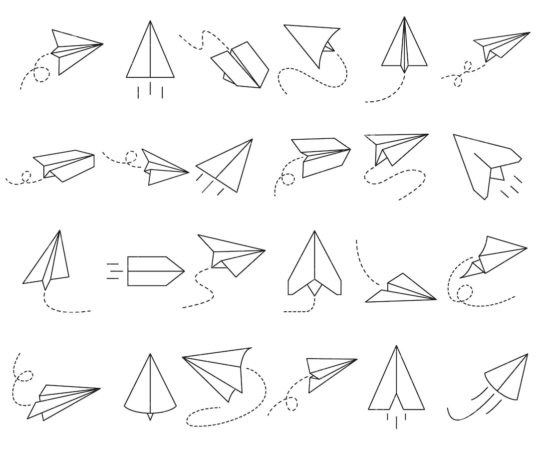 Paper Plane Svg, Paper Plane Icons, Plane and Path, Paper Plane Route ...