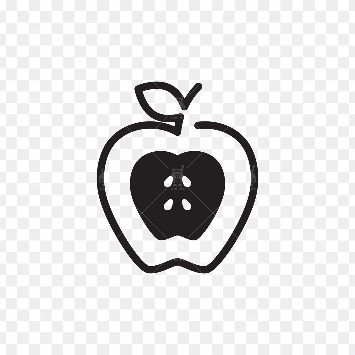 Apple Svg, Bitten Apple Silhouette, Apple Icons, Apple Fruit, Half ...