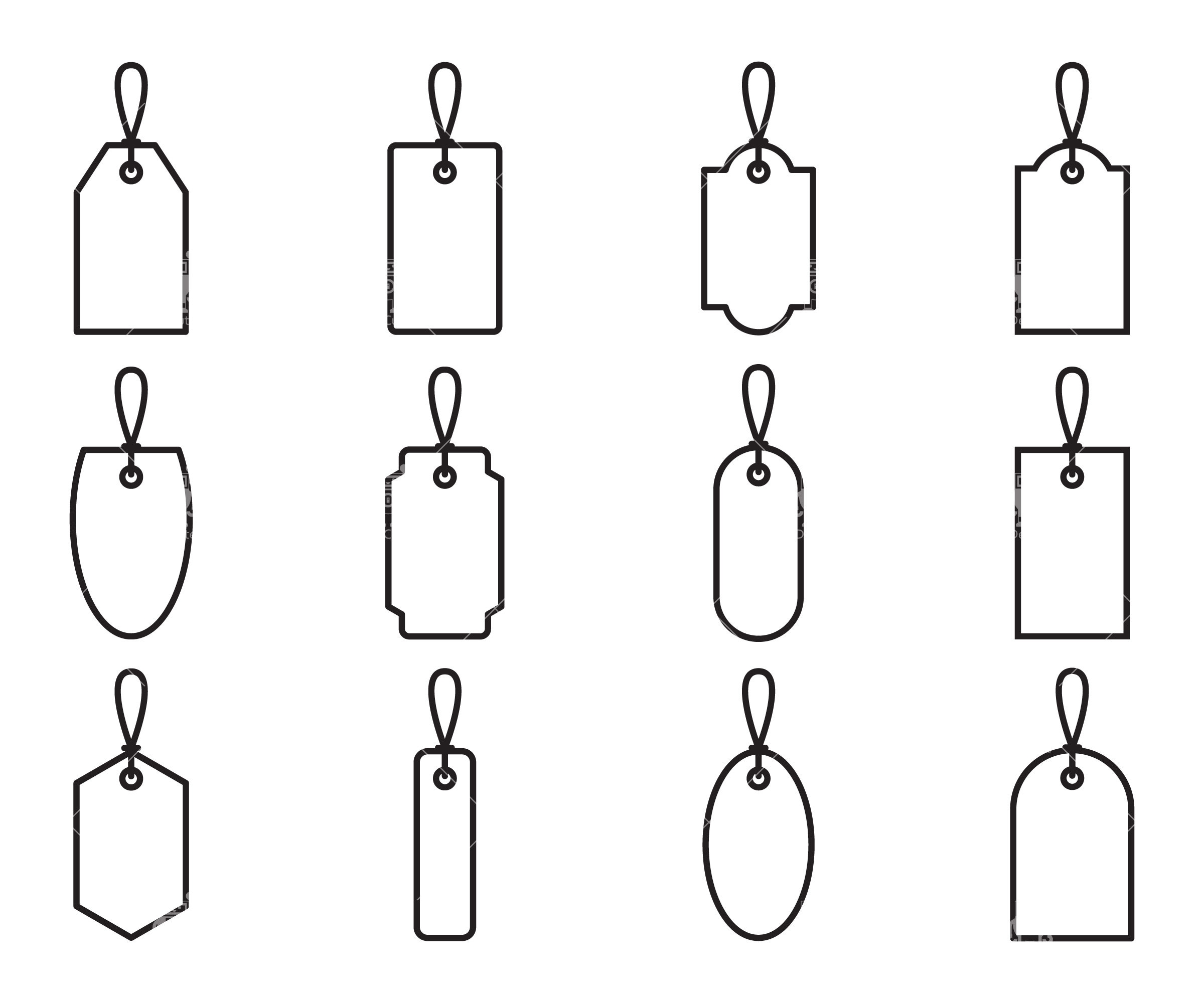 Price Tag, Paper Labels, Blank Template Shopping Labels and Discount ...