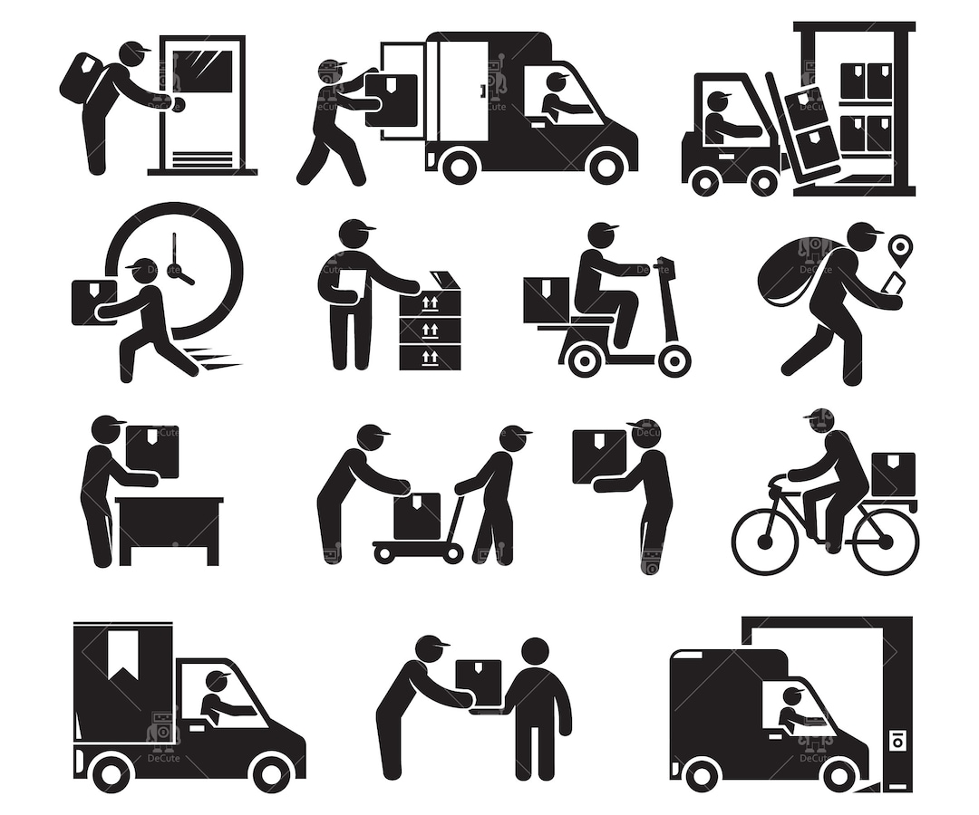 Delivery Man Svg/ Delivery Service/ Shipping/ Logistics/ Warehouse ...
