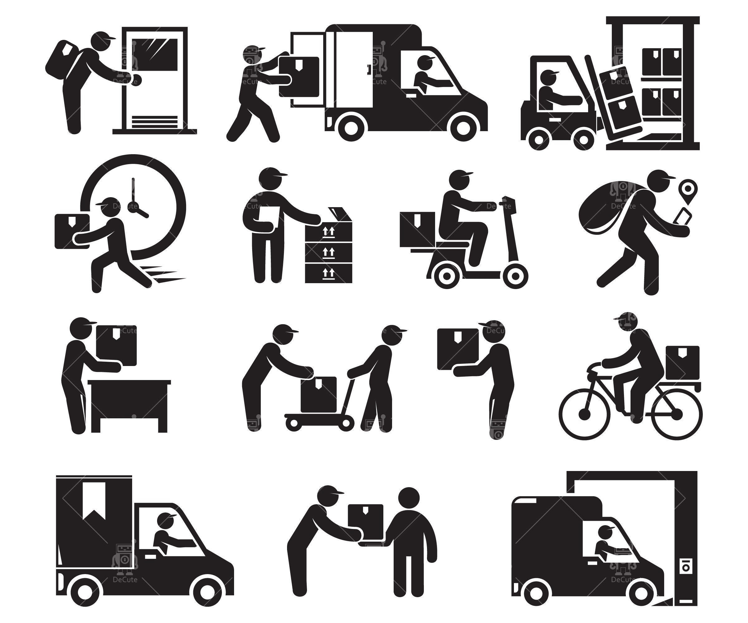 Delivery Man Svg/ Delivery Service/ Shipping/ Logistics/ Warehouse ...