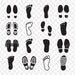 Foot Step Svg, Footprints Svg, Shoeprint Icons, Barefoot Svg, Human ...