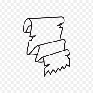 Paper Scroll Svg, Blank Paper Scroll Line Svg, Paper Banner Parchment ...