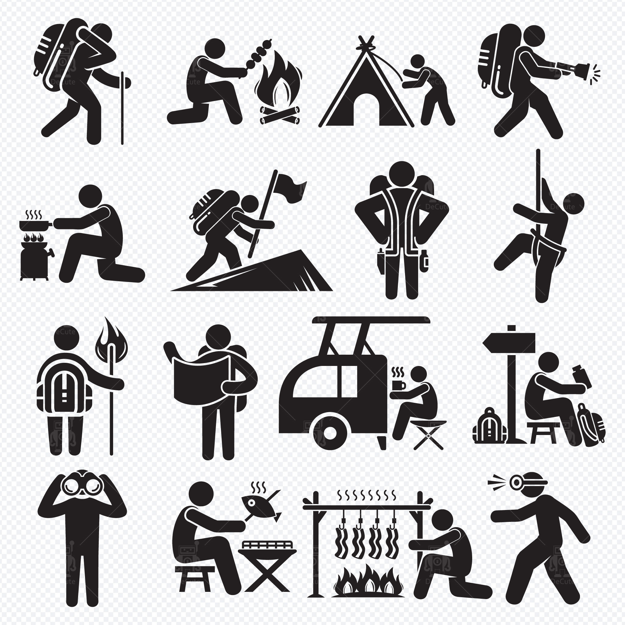 Camping Hiking, Mountaineer, Navigating, Campfire Tent, Adventure ...