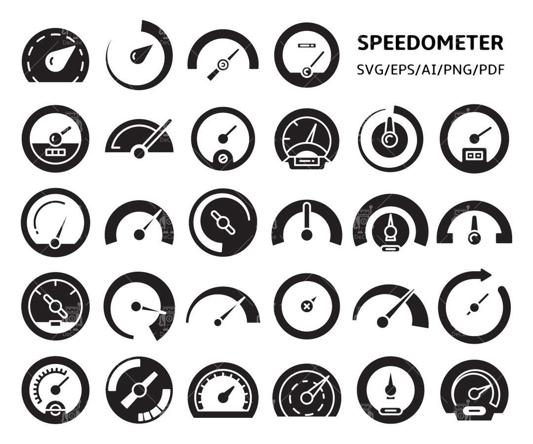 Speedometer Icons Svg, Meter Svg, Measuring Gauge, Fuel Gauge, Odometer ...