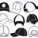 Baseball Caps, Baseball Cap Svg, Cap Icons, Cap Silhouette Front, Back ...