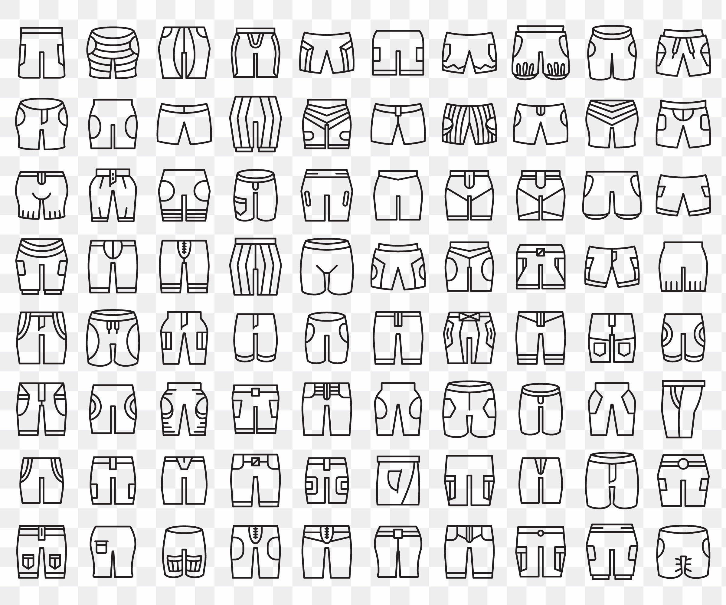 Shorts Svg, Shorts Icons, Shorts Vector, Short Pants, Summer Wear and ...