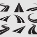 Street Svg, Road and Highway Icons Clip Arts Illustration Set Vector ...