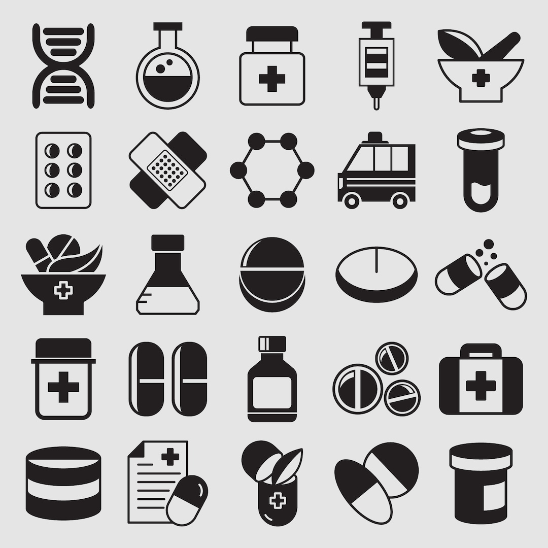 Medicine Icons/ Medicine Svg/ Medicine Symbol/ Drugstore/ Capsule/ Pill ...