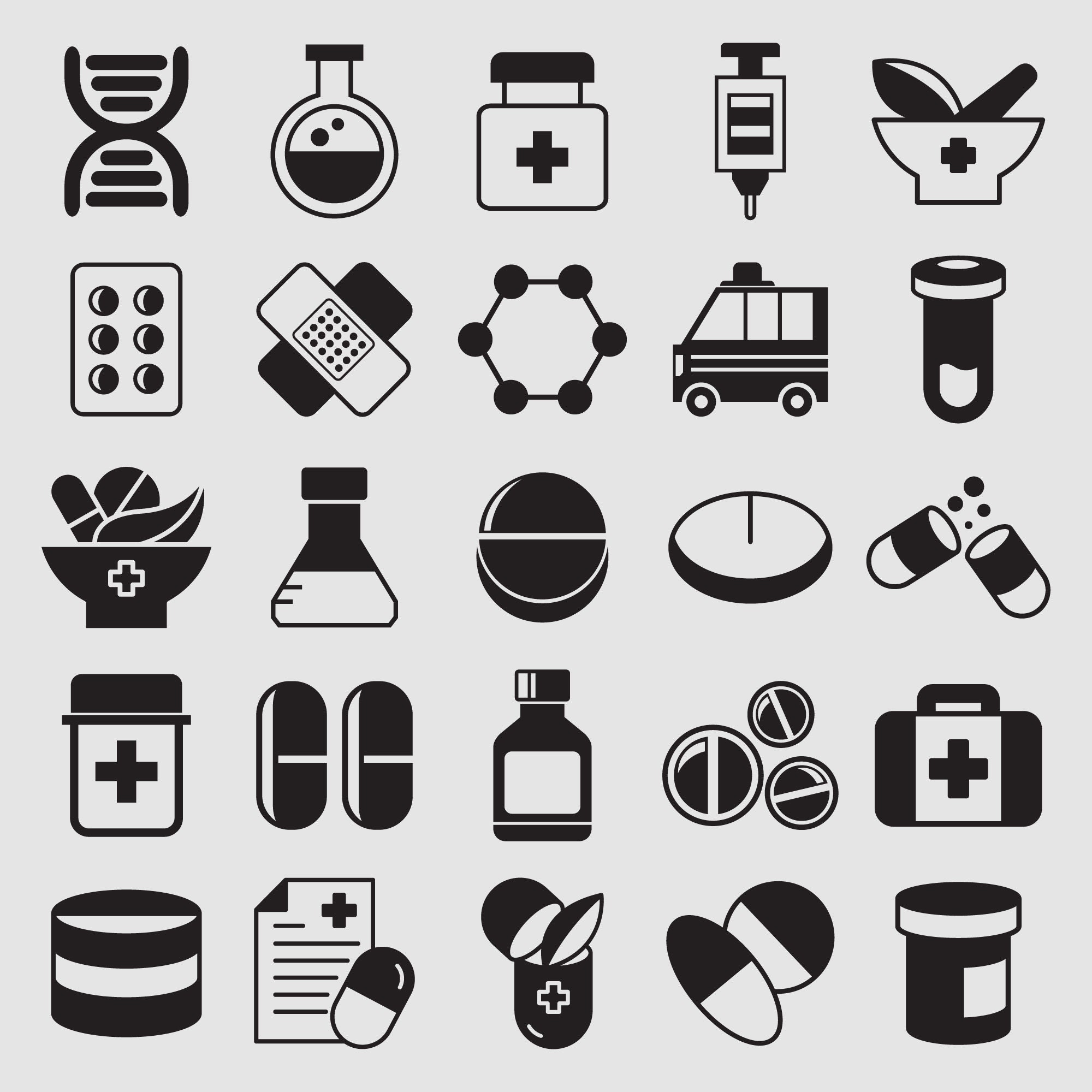Medicine Icons/ Medicine Svg/ Medicine Symbol/ Drugstore/ Capsule/ Pill ...