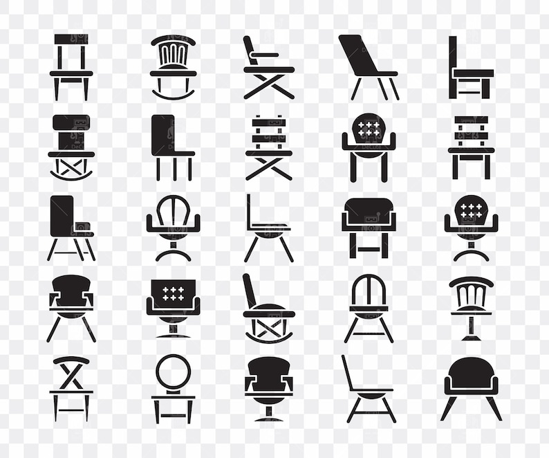 Chair Svg, Armchair Icons Svg, Rocking Chair Svg, Office Chair Icon ...