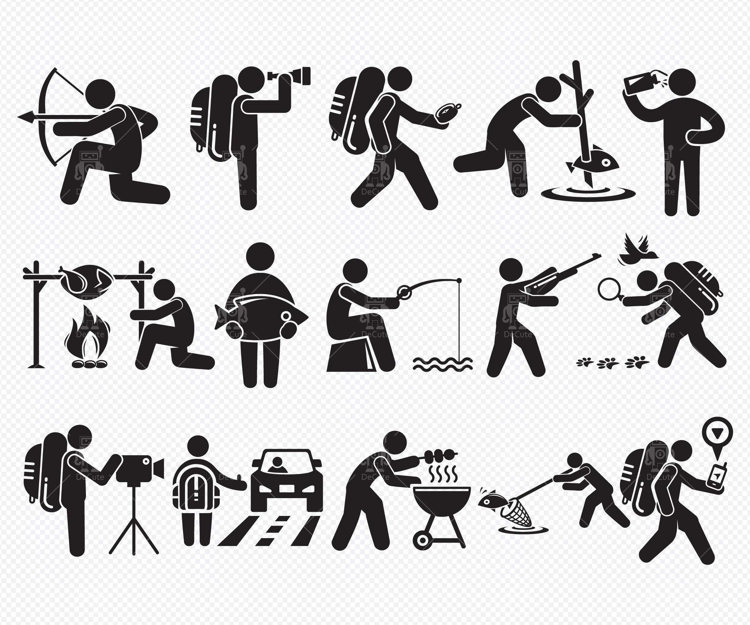 Camping Svg, Trekking, Fishing, Hiking, Campfire Outdoor Adventure ...