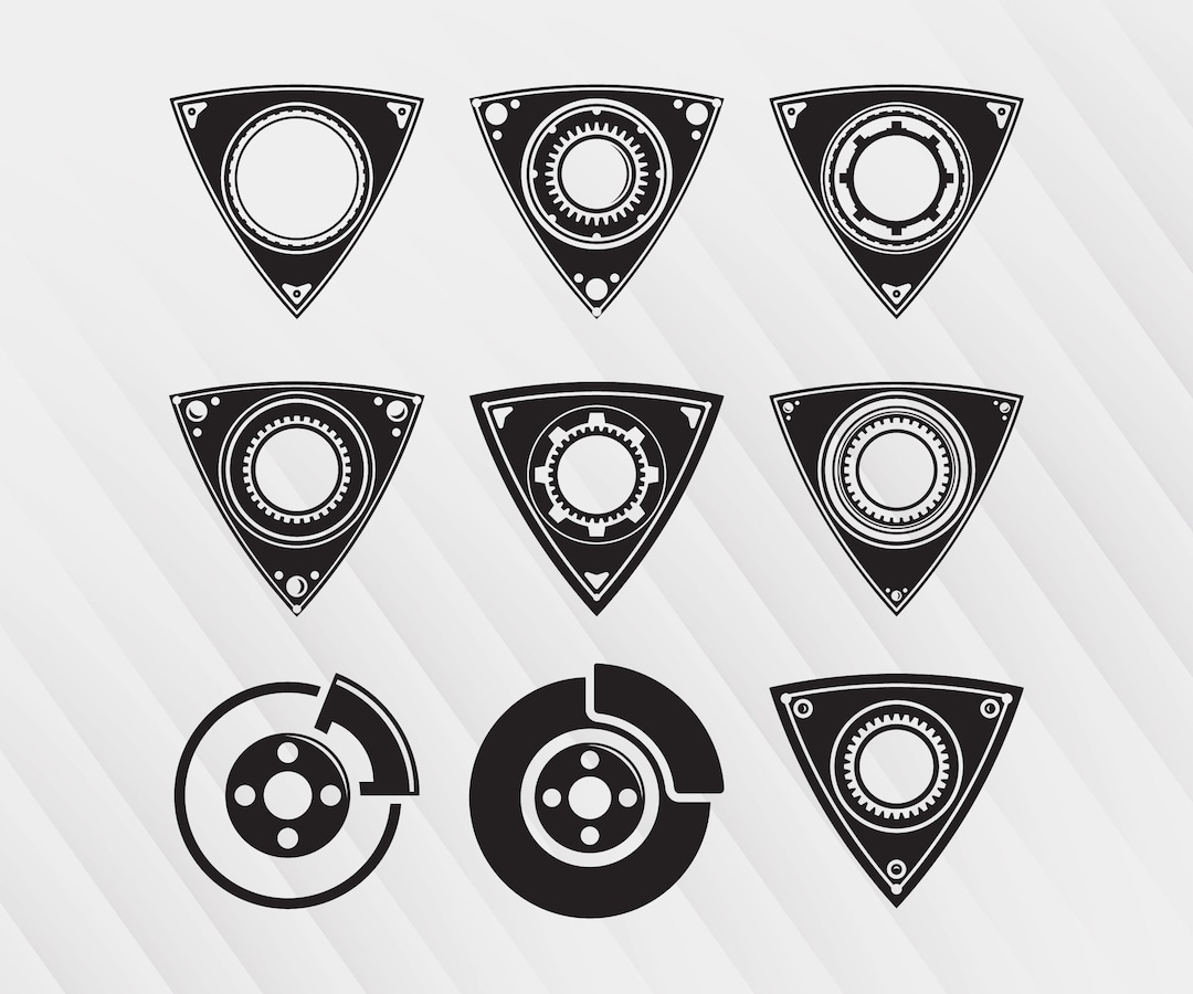 Rotary Engine Symbol Clipart, Car Rotary SVG, Wankel Rotary Engine and ...