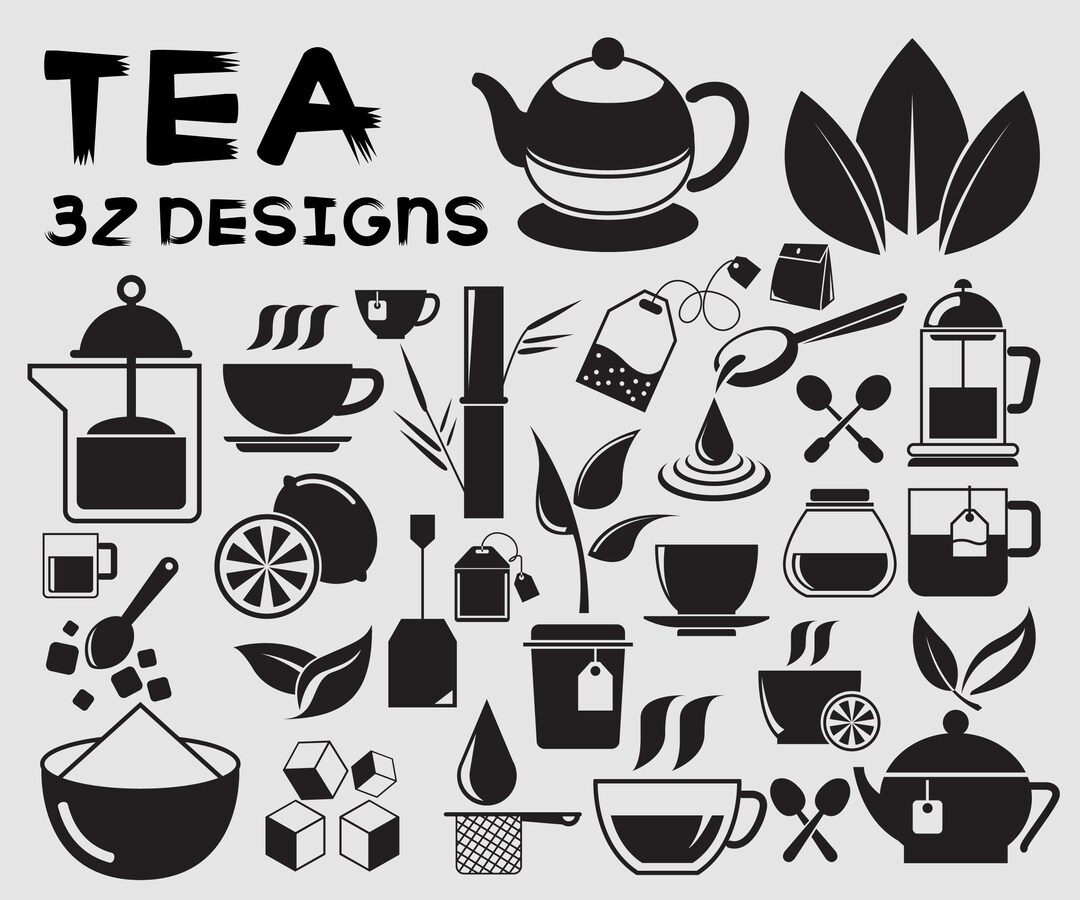 Tea, Hot Tea Svg, Tea Cup, Tea Leaf, Tea Jar, Tea Making and Coffee ...